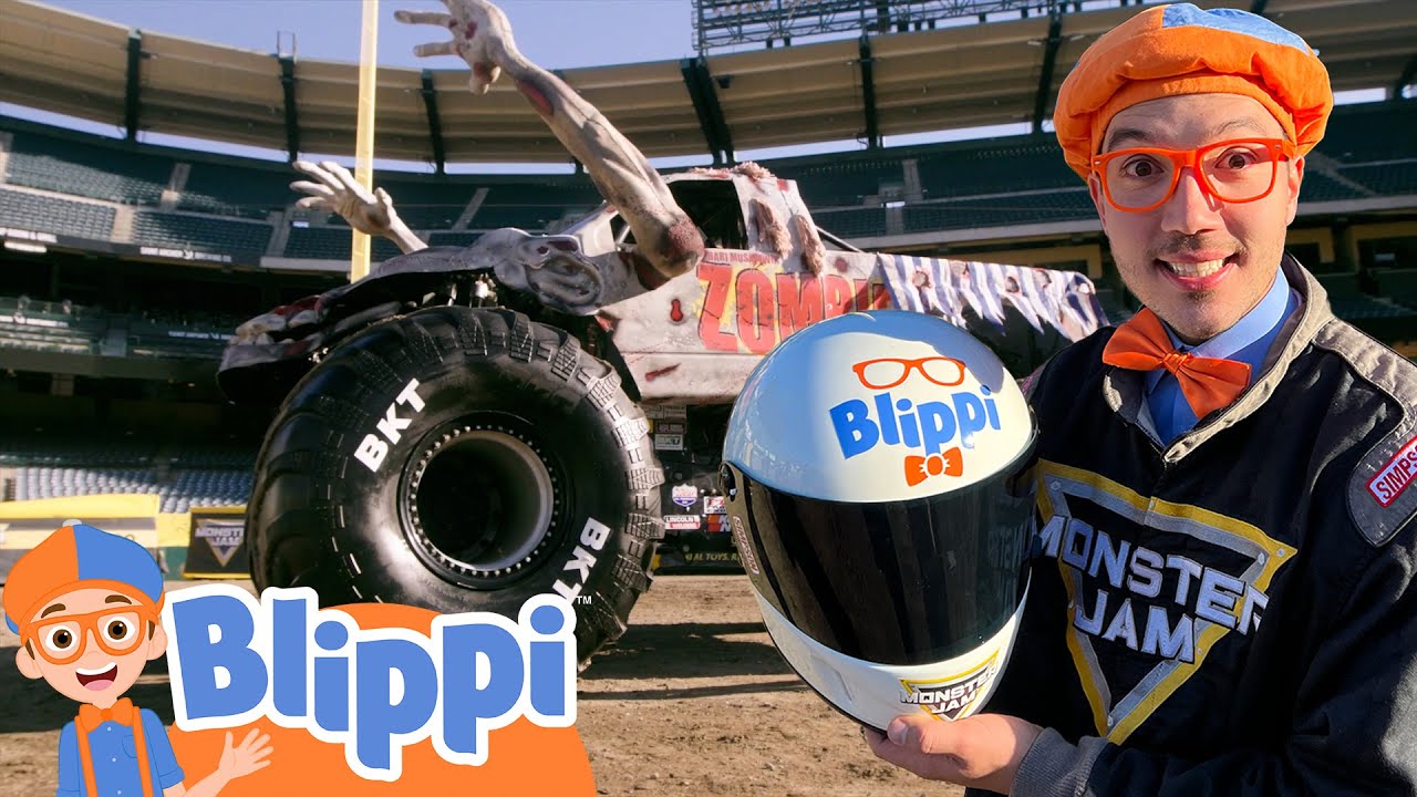 Blippi explores monster trucks at Monster Jam - Monster Jam