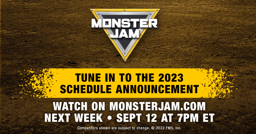 Watch the 2023 Monster Jam Schedule Announcement on September 12 ...