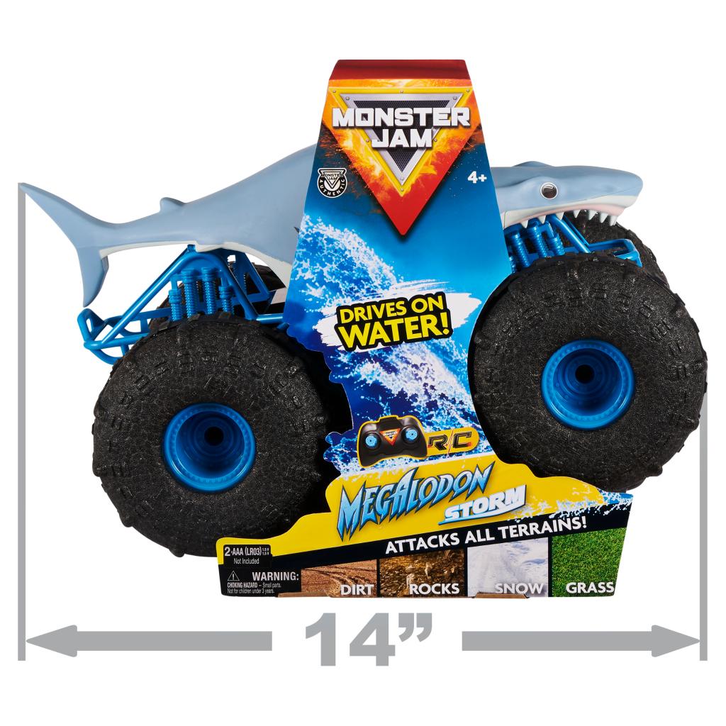 Monster Jam, Official Megalodon Storm All-Terrain Remote Control ...