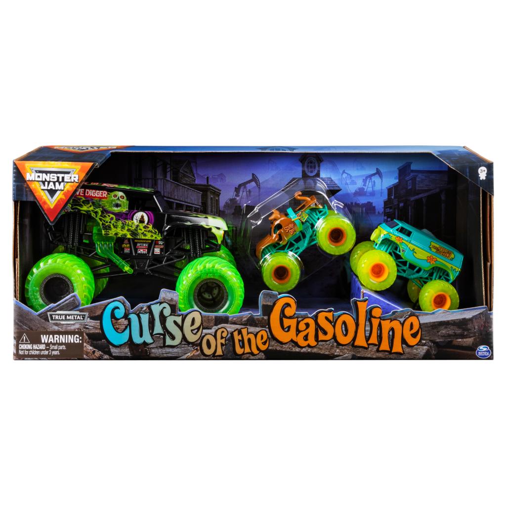 Monster Jam, Curse of the Gasoline 3-Pack of Official Exclusive Monster ...