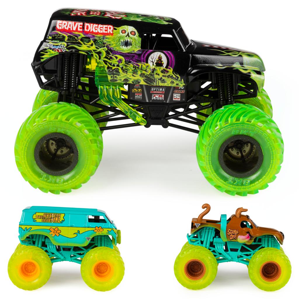 Monster Jam, Curse of the Gasoline 3-Pack of Official Exclusive Monster ...