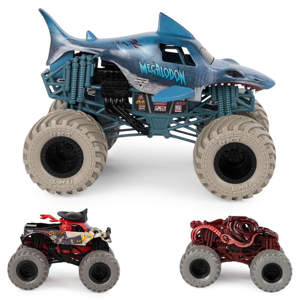 Monster Jam, In Too Deep 3-Pack of Official Exclusive Monster Jam Die ...