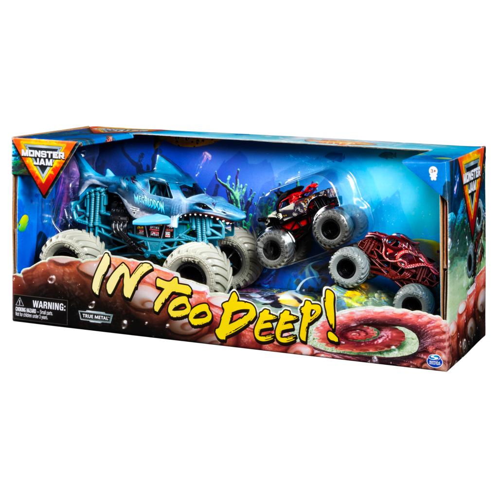 Monster Jam, In Too Deep 3-Pack of Official Exclusive Monster Jam Die ...