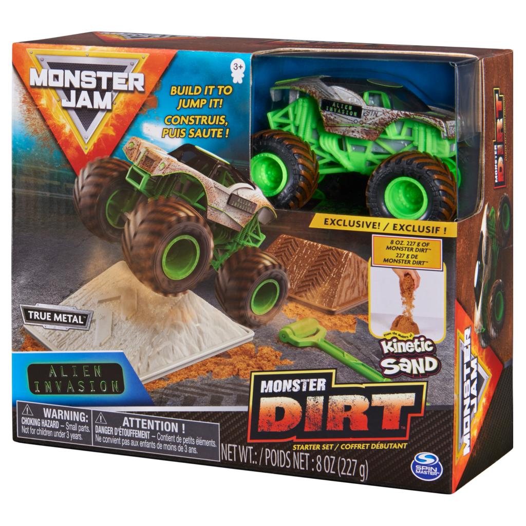 Monster Jam, Alien Invasion Monster Dirt Starter Set with 8oz Monster ...