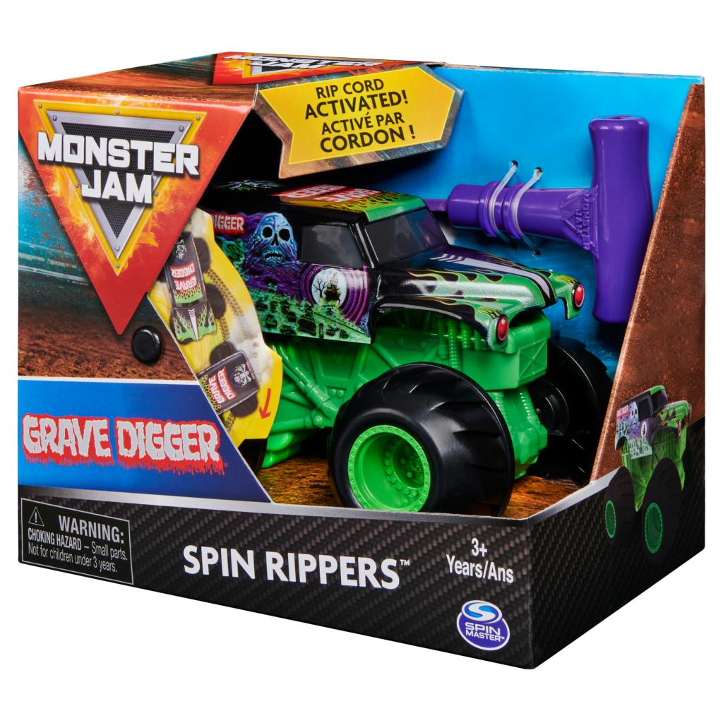 Monster Jam, Official Grave Digger Spin Rippers Monster Truck, 1:43 ...