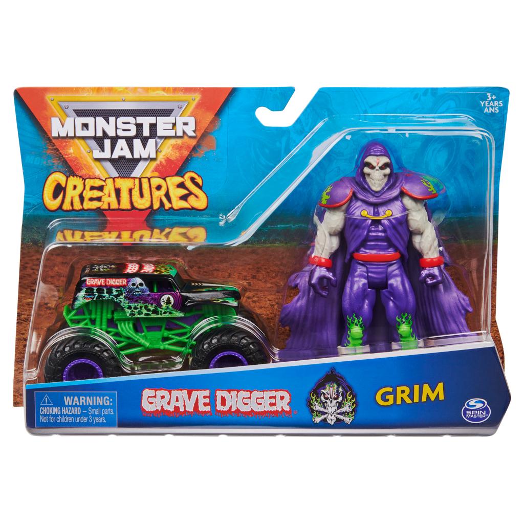 Monster Jam, Official Grave Digger 1:64 Scale Monster Truck and 5-inch ...