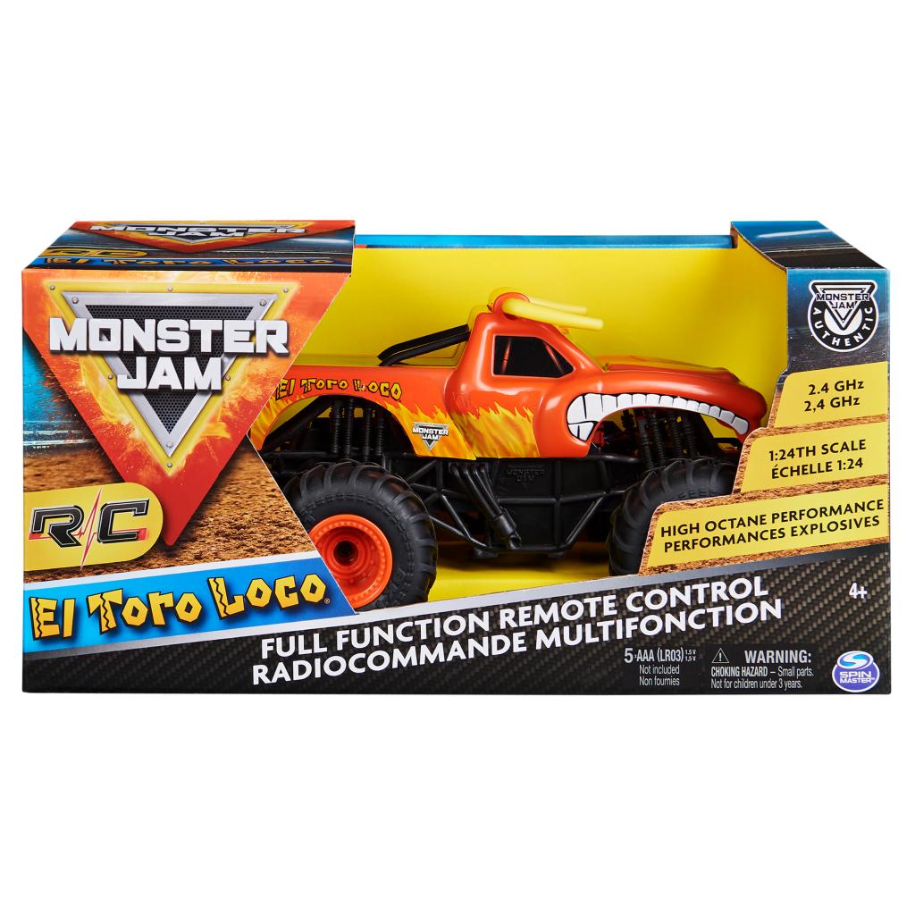 Monster Jam, Official El Toro Loco Remote Control Monster Truck, 1:24 ...
