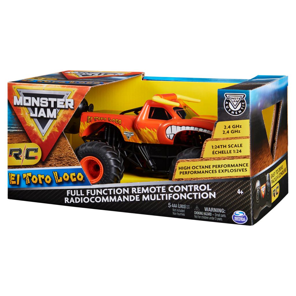 Monster Jam, Official El Toro Loco Remote Control Monster Truck, 1:24 ...