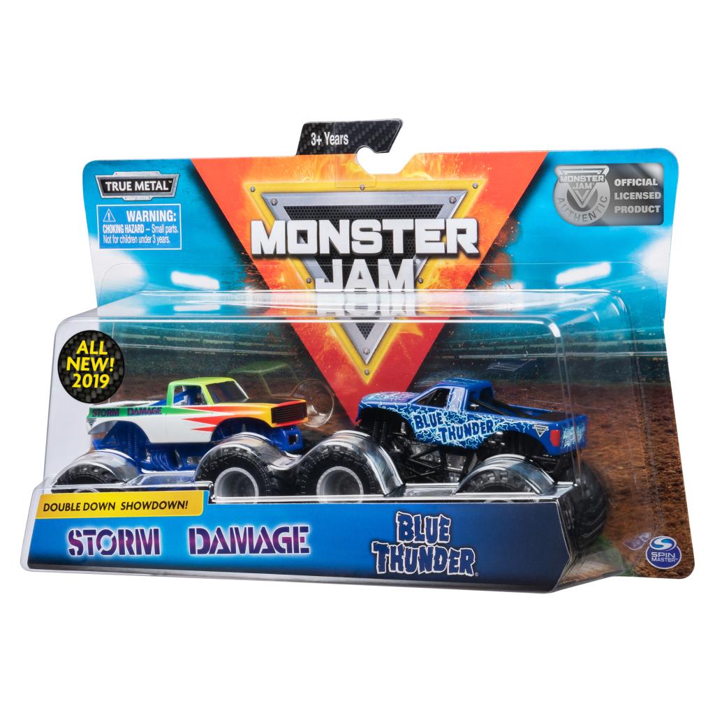 Monster Jam, Official Blue Thunder vs. Storm Damage Die-Cast Monster ...