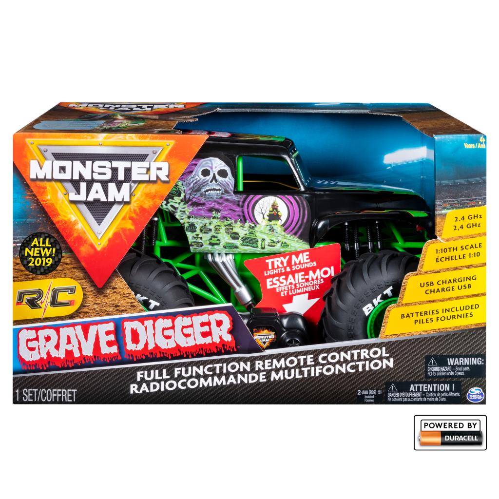 Monster Jam - Grave Digger Remote Control Monster Truck 1:10 Scale ...