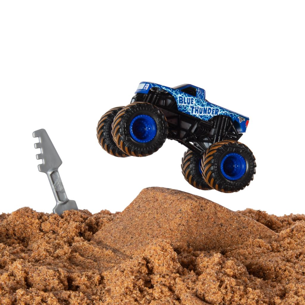 Monster Jam, Blue Thunder Monster Dirt Starter Set, Featuring 8oz of ...