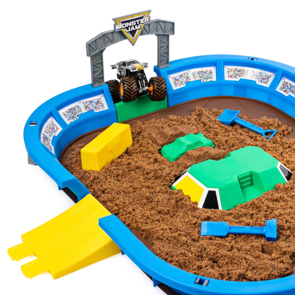 Monster Jam, Monster Dirt Arena 24-Inch Playset with 2lbs of Monster ...