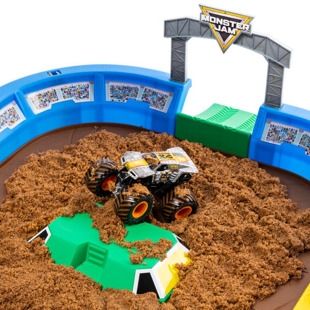 Monster Jam, Monster Dirt Arena 24-Inch Playset with 2lbs of Monster ...