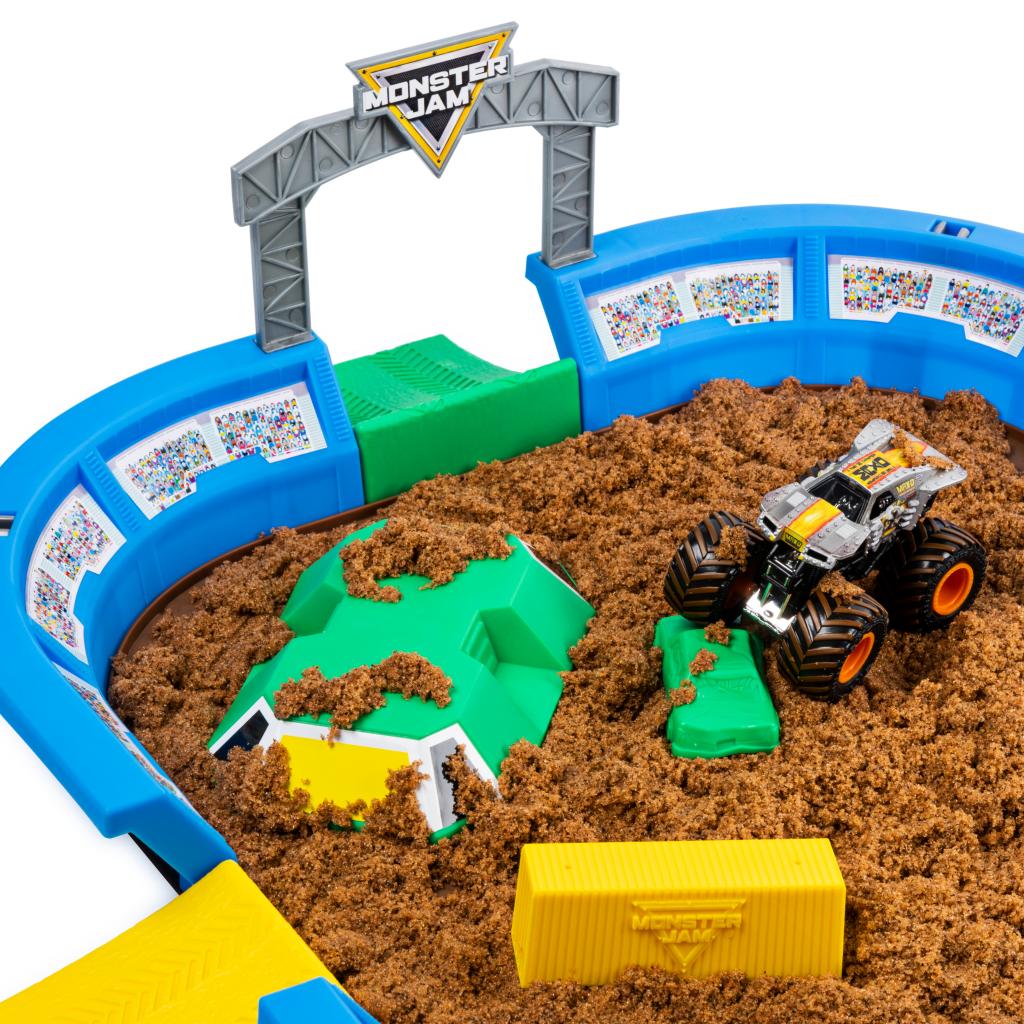 Monster Jam, Monster Dirt Arena 24-Inch Playset with 2lbs of Monster ...