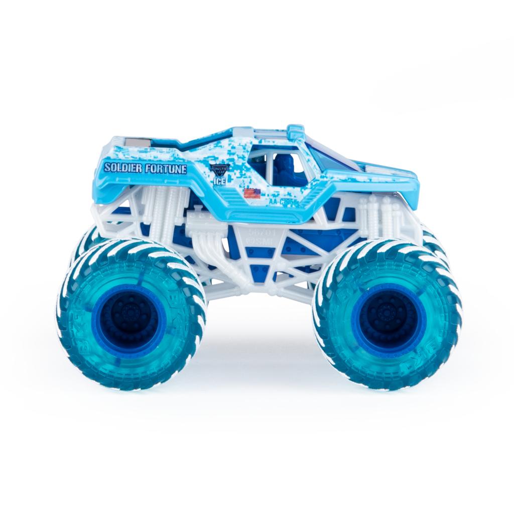 Monster Jam, Fire & Ice Soldier Fortune Monster Truck, Die-Cast Vehicle ...