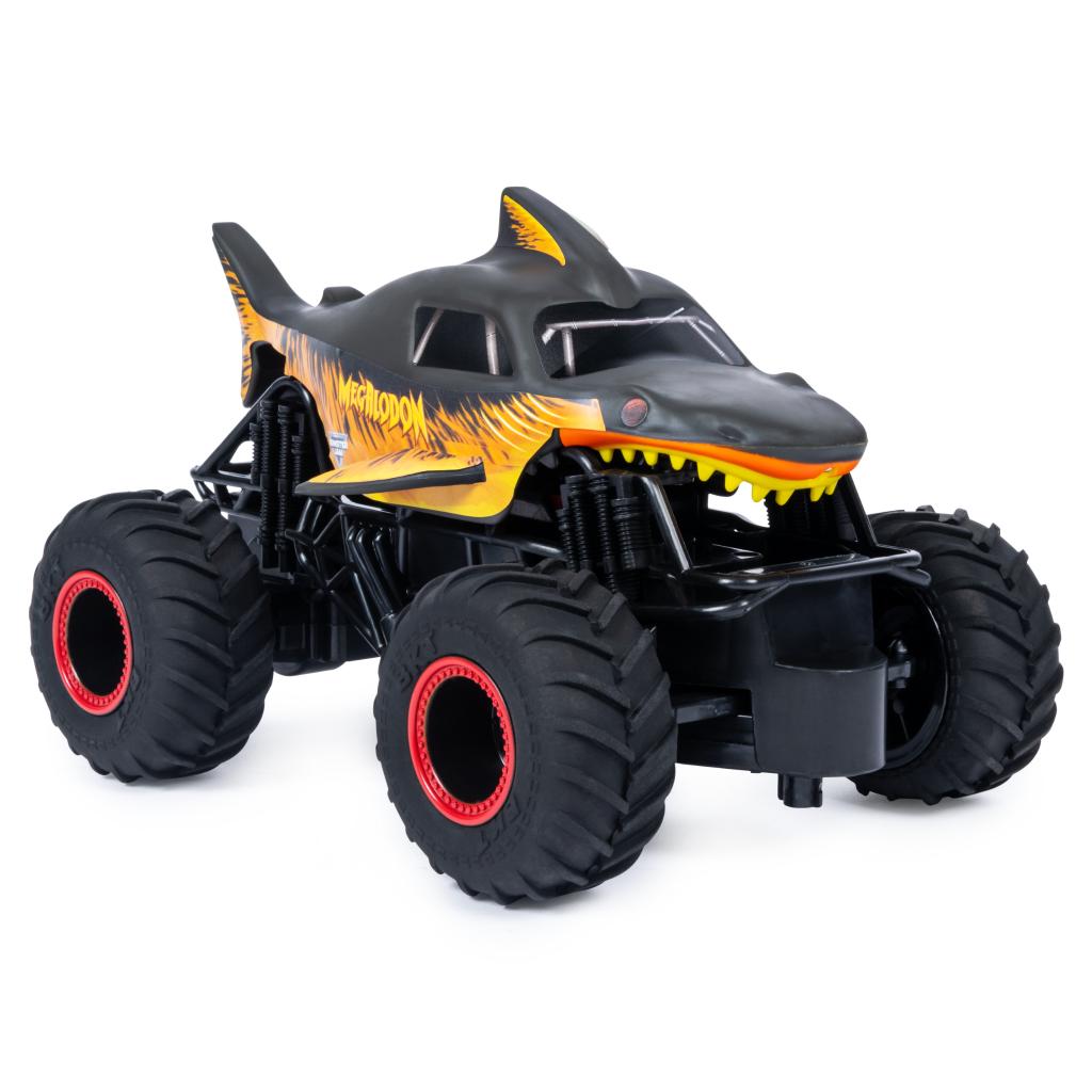 Monster Jam, Official Fire & Ice Megalodon RC Truck, 1:24 Scale, 2.4 ...