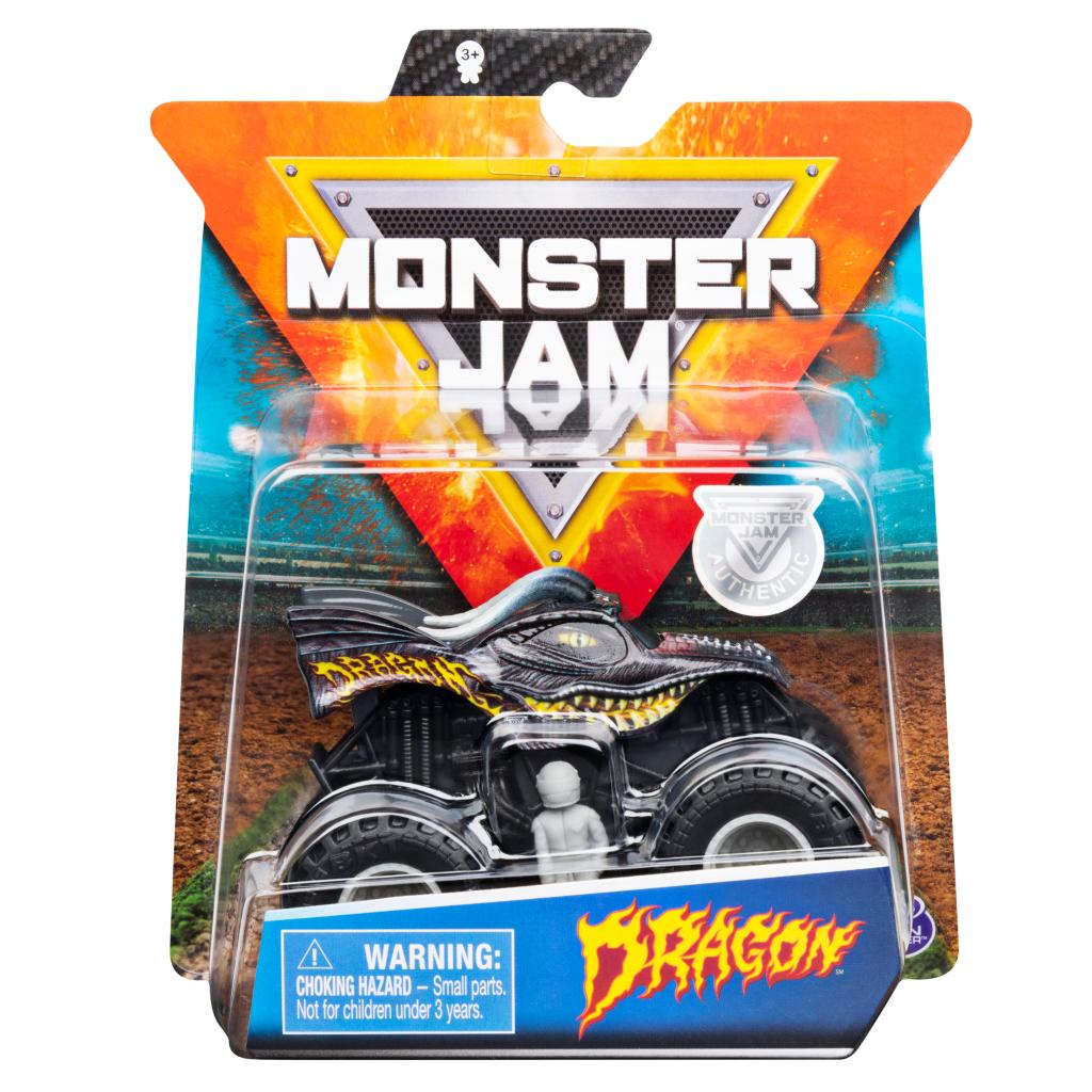 Monster Jam, Official Dragon Monster Truck, Die-Cast Vehicle, Over Cast ...