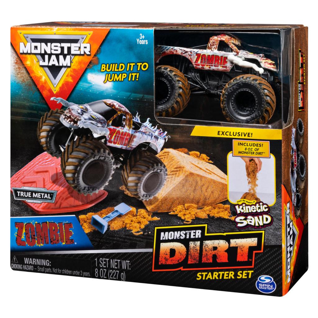 Monster Jam, Zombie Monster Dirt Starter Set, Featuring 8oz of Monster ...