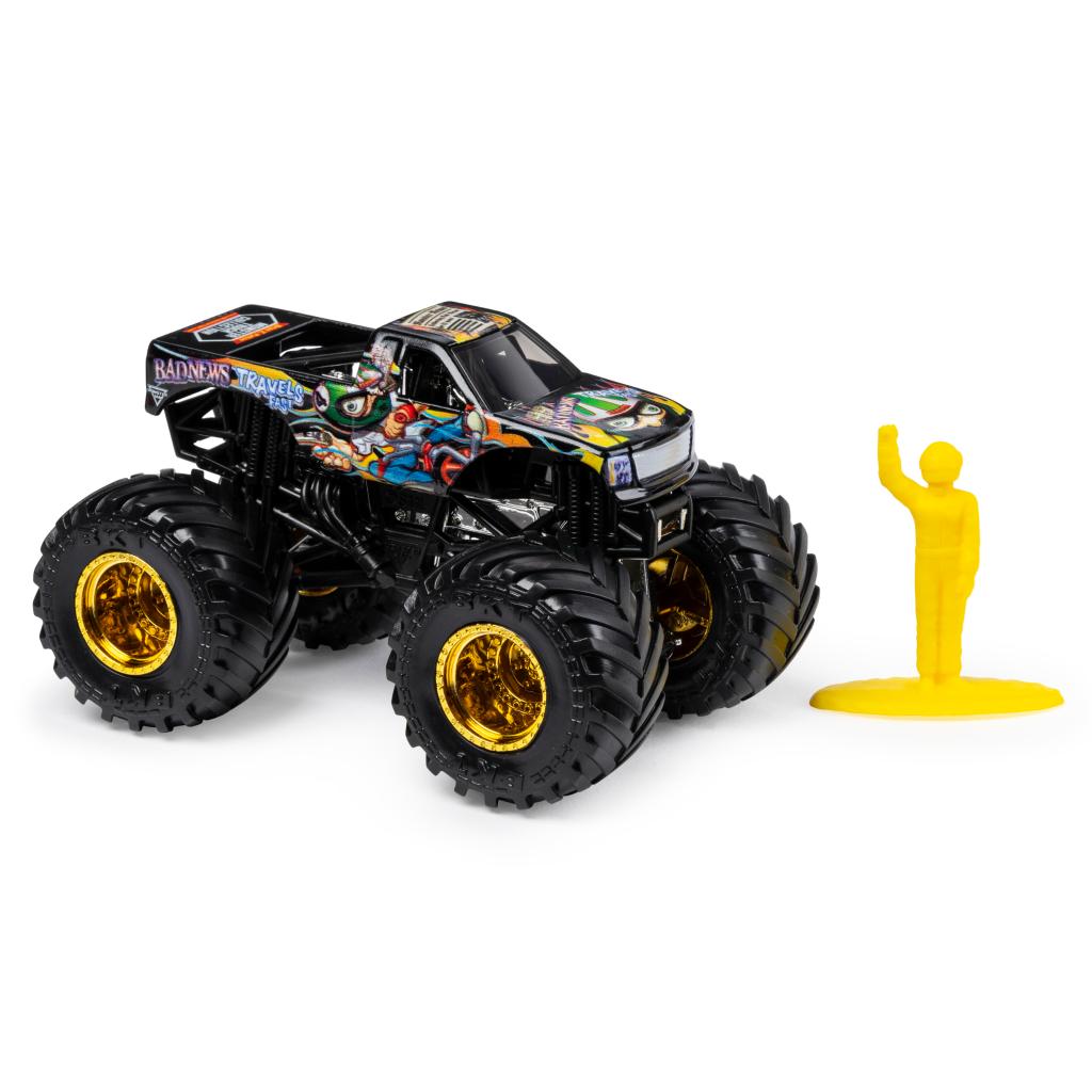 Monster Jam, Official Bad News Travels Fast Monster Truck, Die-Cast ...