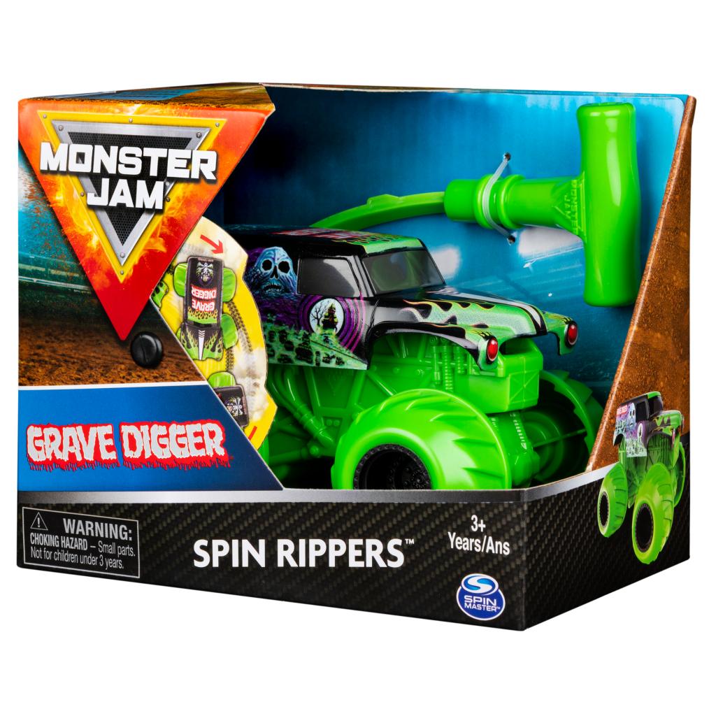 Monster Jam, Official Grave Digger Spin Rippers Monster Truck, 1:43 ...