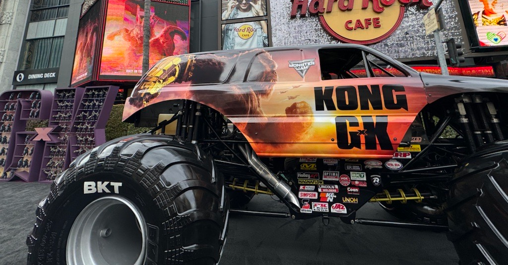 Special Monster Jam Truck on Display at 'Godzilla x Kong' red carpet ...