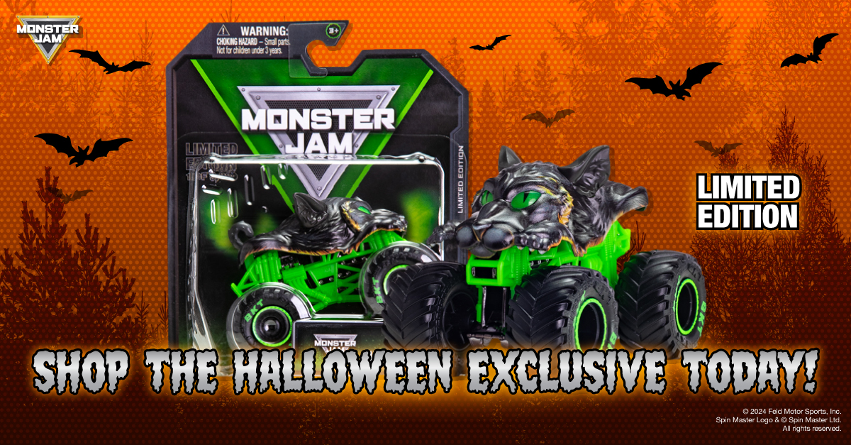 Halloween Edition Monster Jam Black Cat Die Cast Available in ...