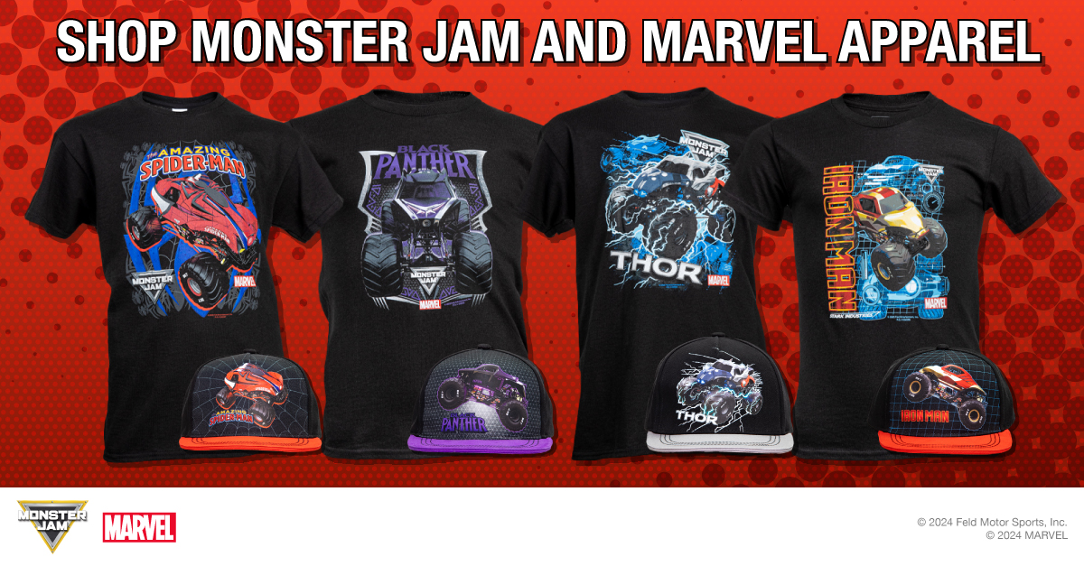 Monster Jam Marvel Merchandise Available in Superstore | News | Monster ...