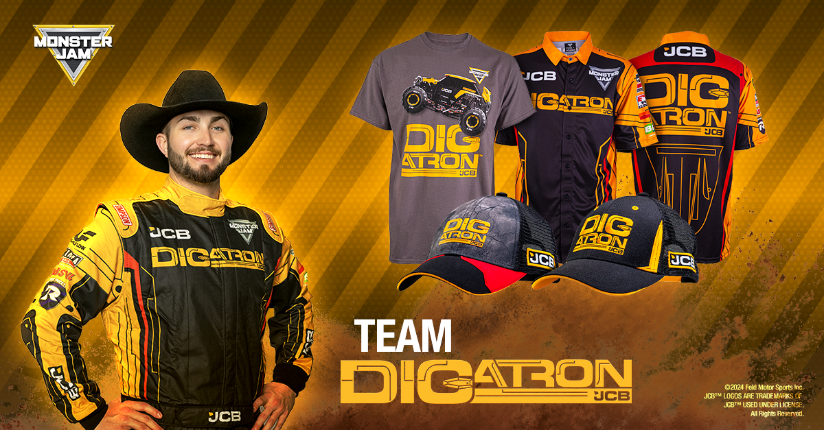 JCB DIGatron Merch Available in Superstore | News | Monster Jam®