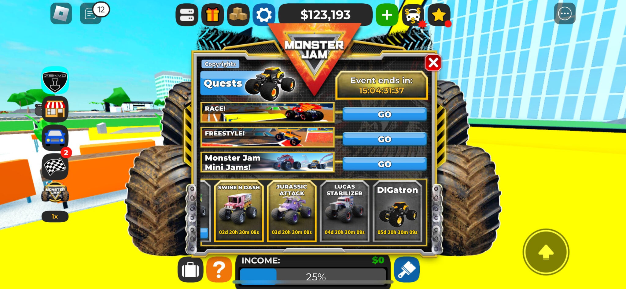 Monster Jam Returns To Car Dealership Tycoon On Roblox News Monster Jam®